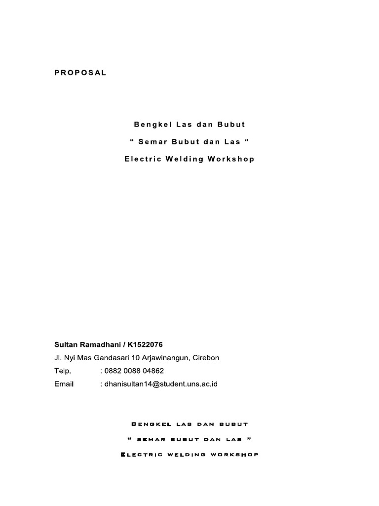 Proposal Kewirausahaan Sultan Ramadhani - K1522076 | PDF