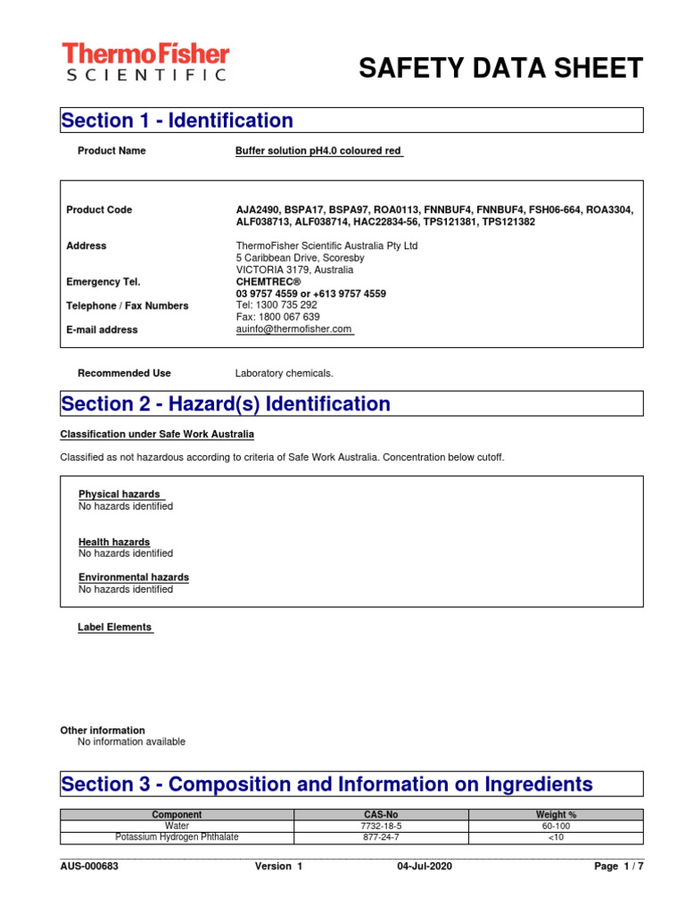 Buffer PH 4 2490 New | PDF | Wellness