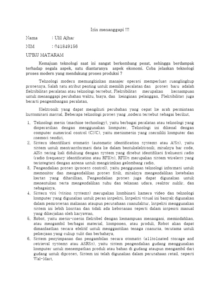 Tugas 1 Manajemen Operasi | PDF