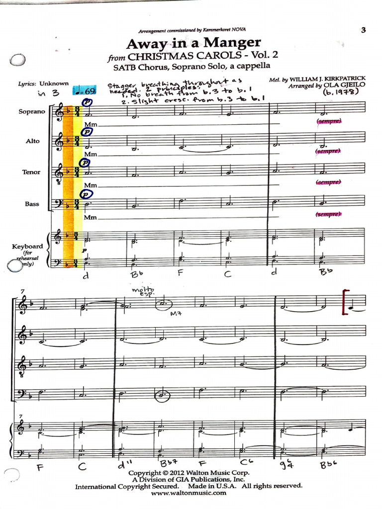 Away in A Manger | PDF | Traditional Music | Christian Music