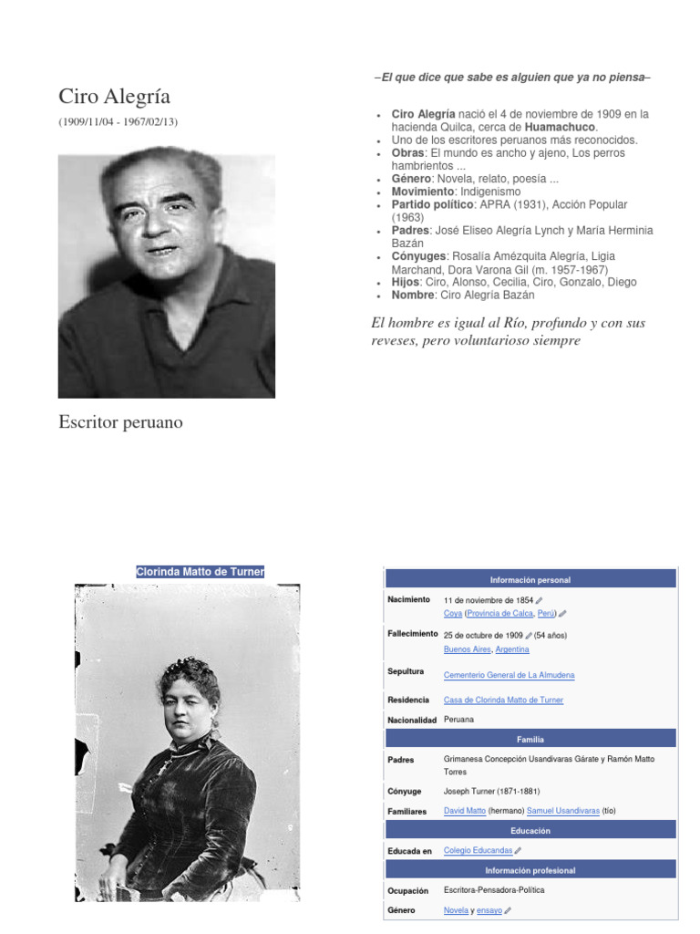 Ciro Alegría | PDF | Perú