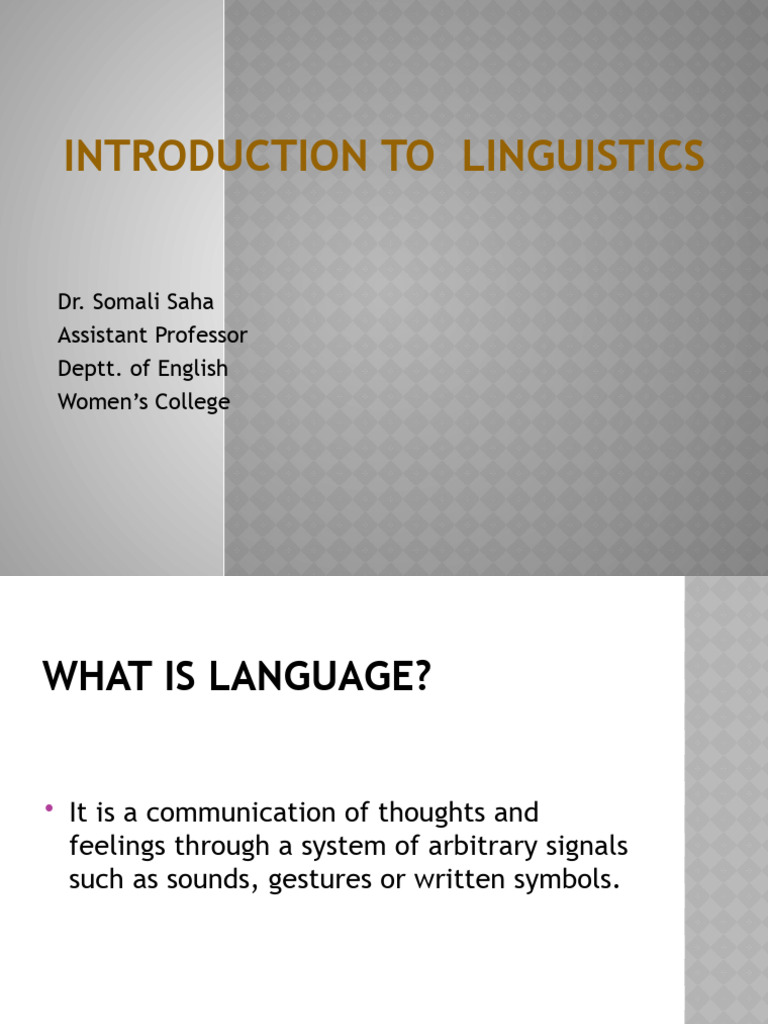 Linguistics | PDF | Linguistics | Psycholinguistics