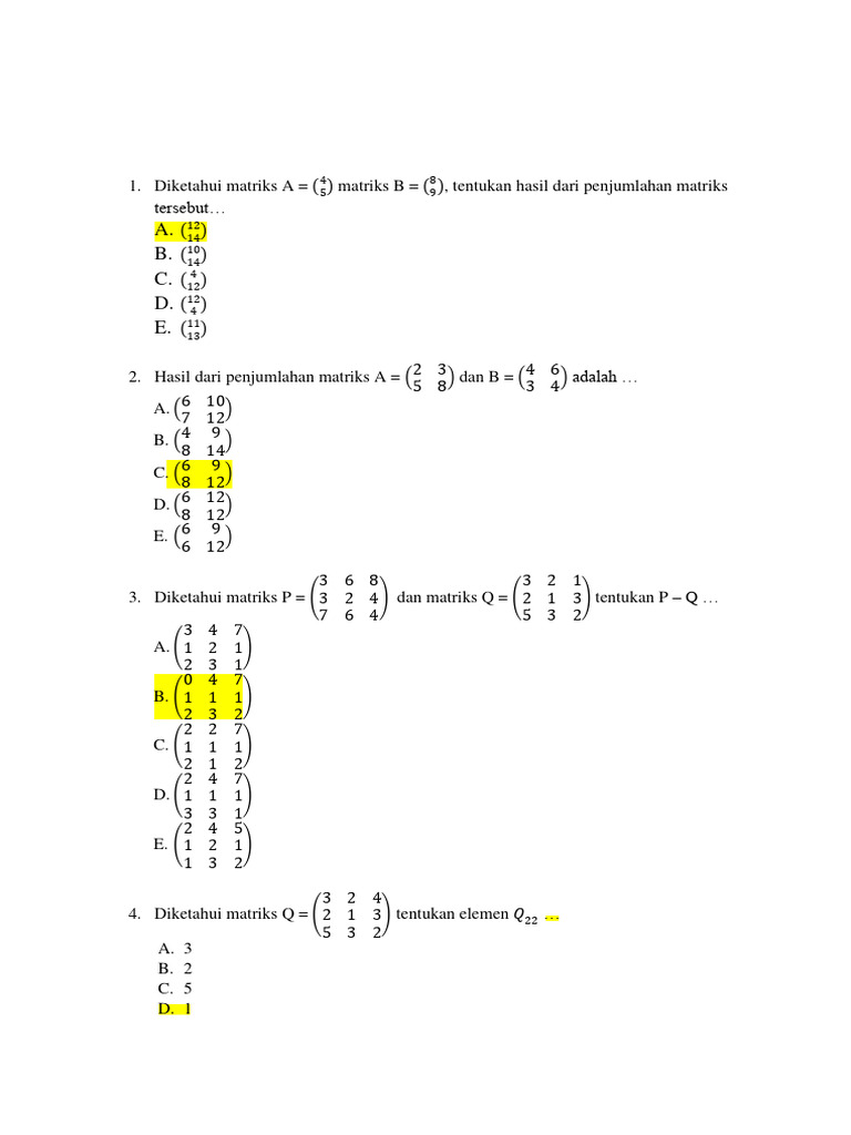 Kisi-Kisi Soal Pts Jawaban | PDF | Metode & Bahan Ajar