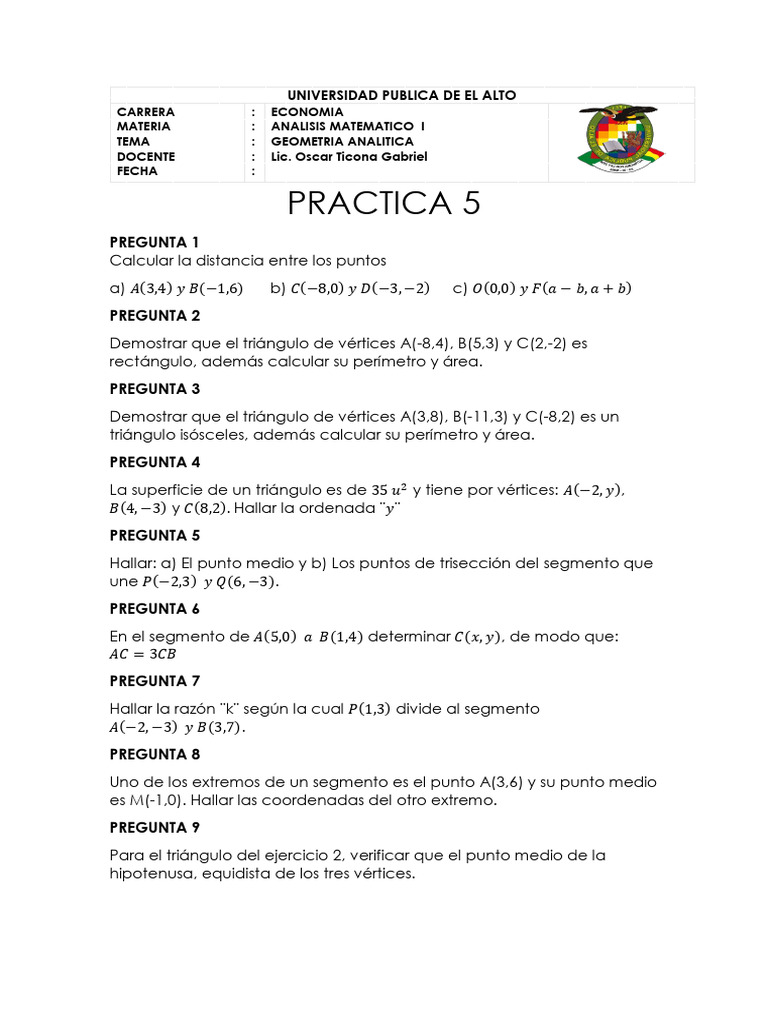 Practica Funciones Parte 2 | PDF | Triángulo | Pendiente