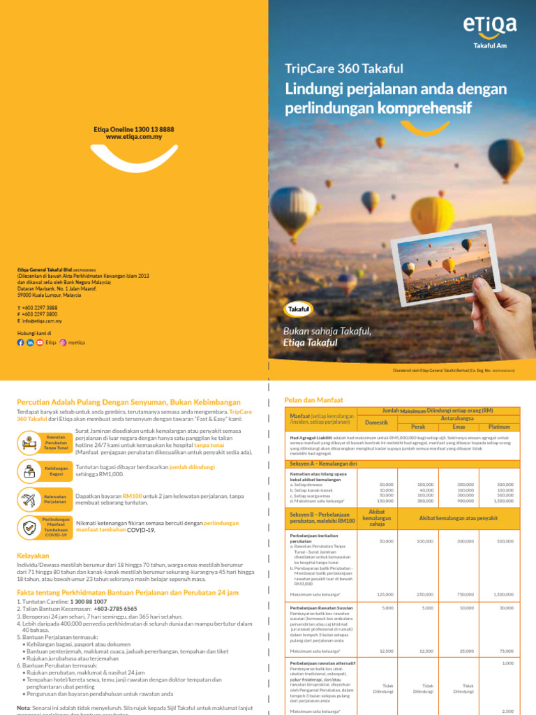 Etiqa Travel Takaful | PDF