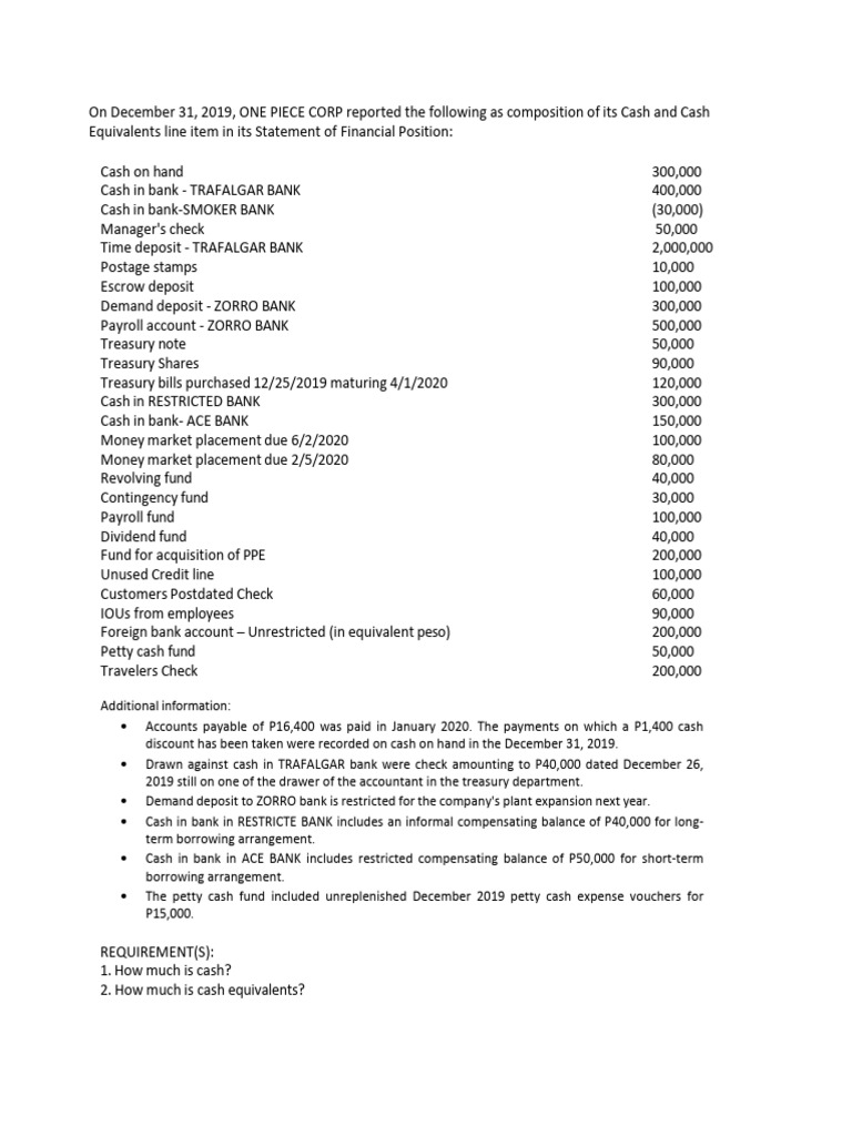 Cash and Receivables | PDF | Banks | Cheque