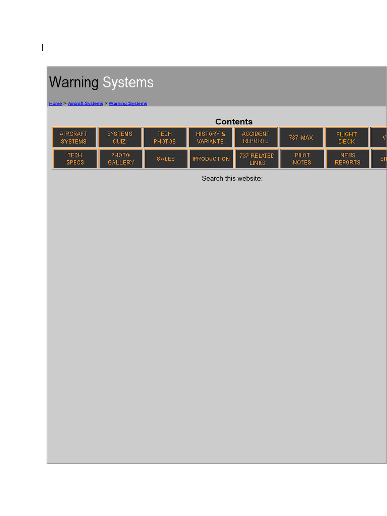 Boeing 737 Warning Systems Guide | PDF | Noise | Aircraft