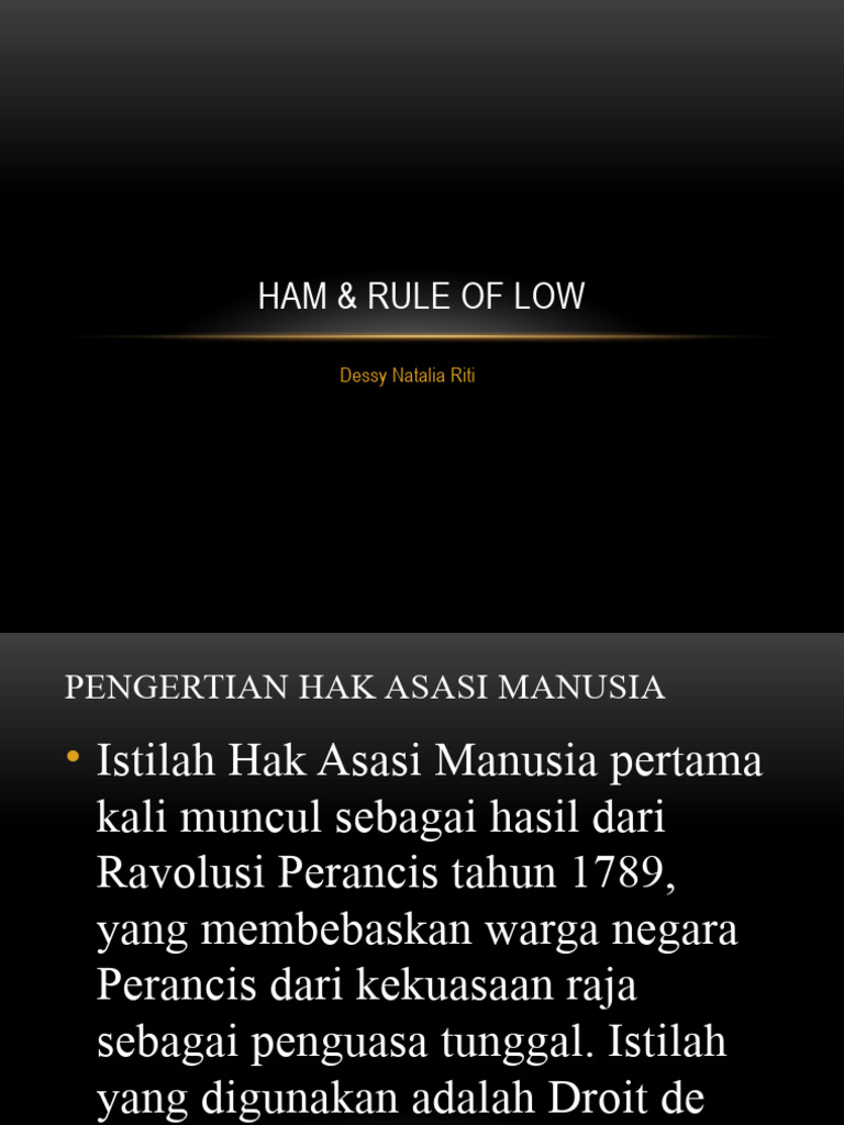 Ham & Rule of Low | PDF