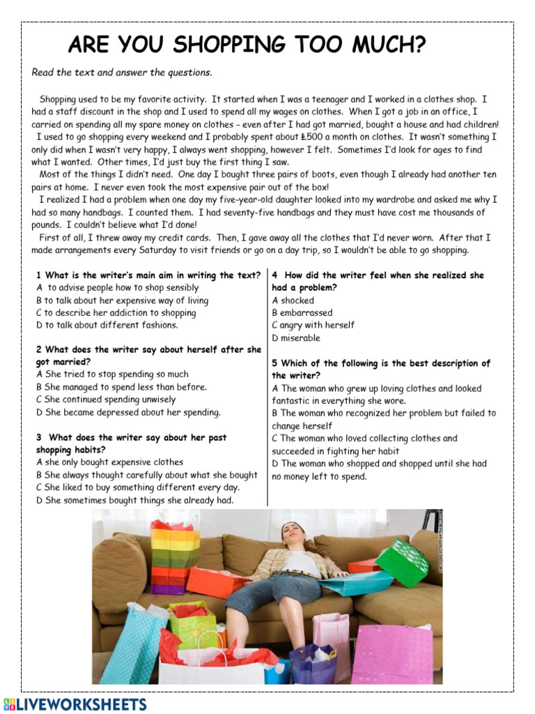 Shopping Too Much | PDF