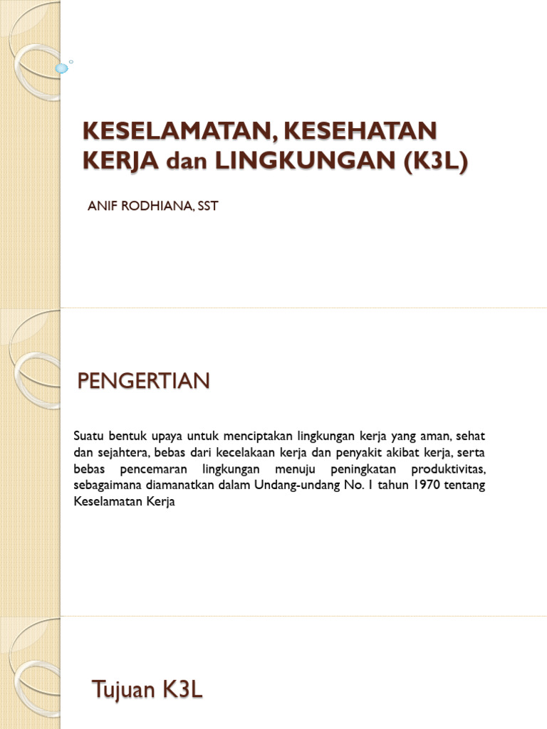 Materi K3L | PDF