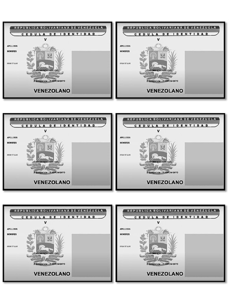 Plantilla Cédula | PDF