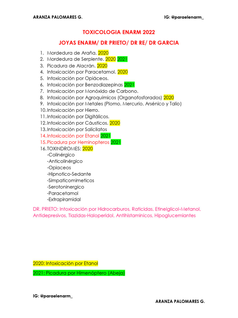 TEMARIO ENARM 22-paraelenarm_ | PDF | Parto | El embarazo