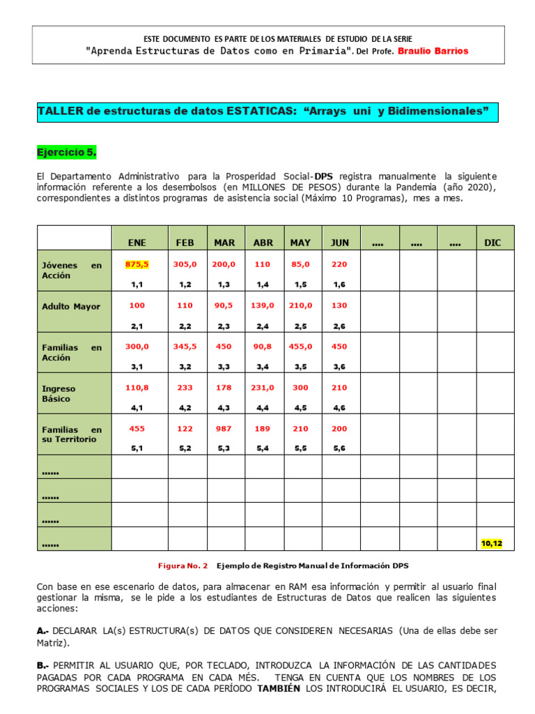 Taller Estructuras Estaticas 2 2023 Ii Pdf 