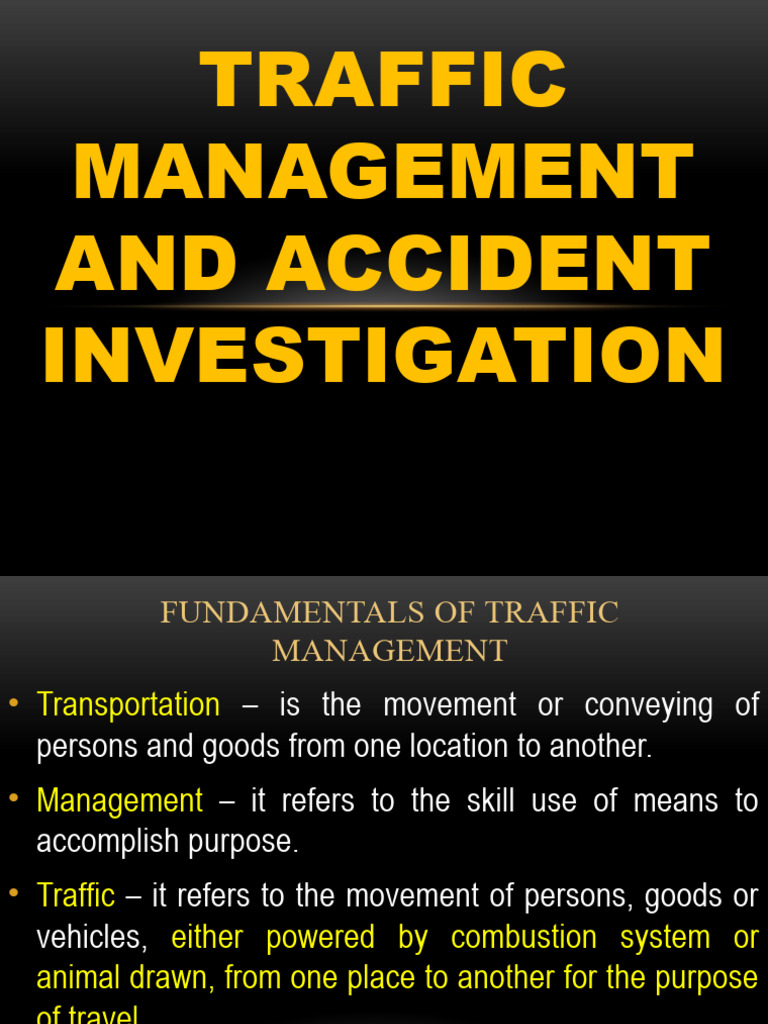 Traffic Investigation For Review | PDF | Traffic | Intersection (Road)