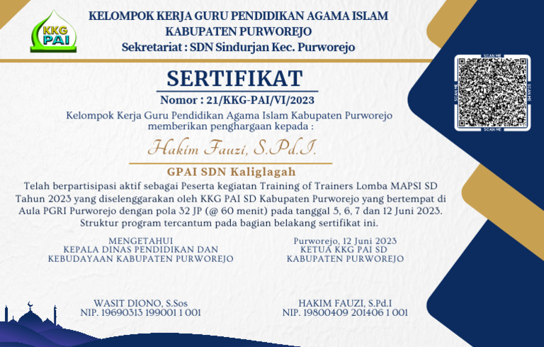 Sertifikat ToT Mapsi | PDF