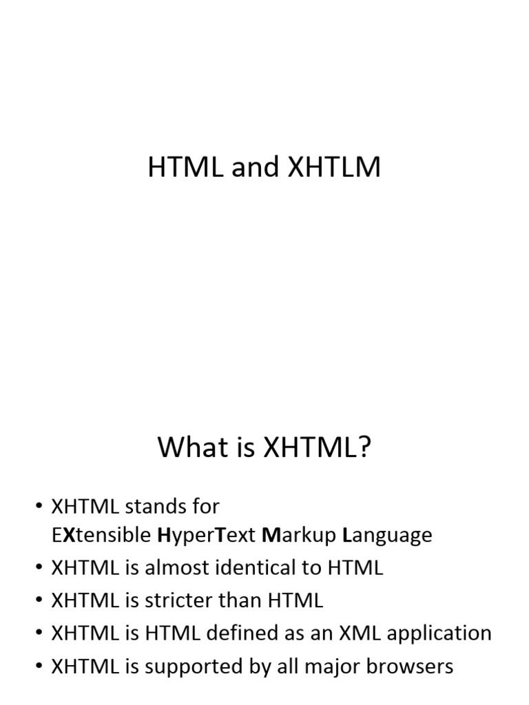 Lecture 8 Html And Xhtlm Pdf Html Xhtml 9760