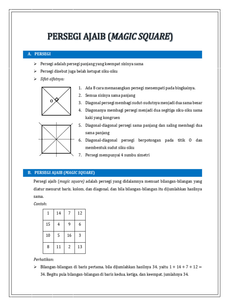 PERSEGI AJAIB-Literasi MTK 19 Oktober 2023_2 | PDF