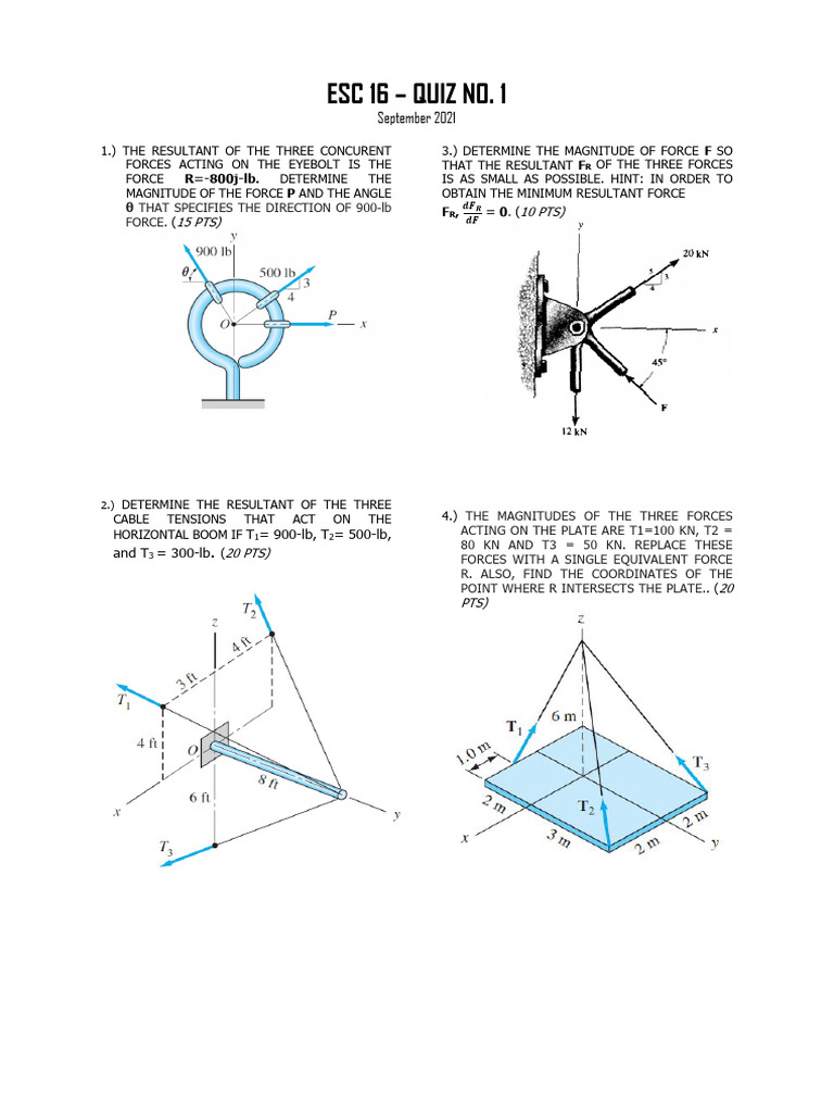 ESC 16-QUIZ No. 1 | PDF