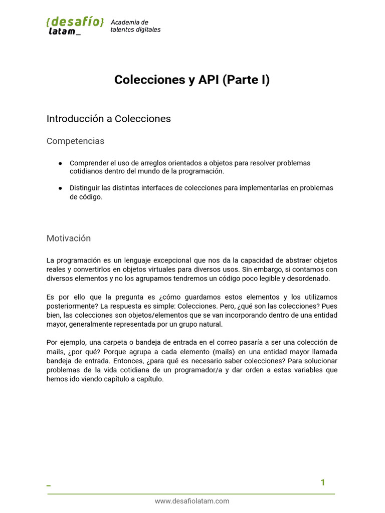 Guía de Colecciones en Java | PDF | Java (lenguaje de programación) | Cola (tipo de datos ...