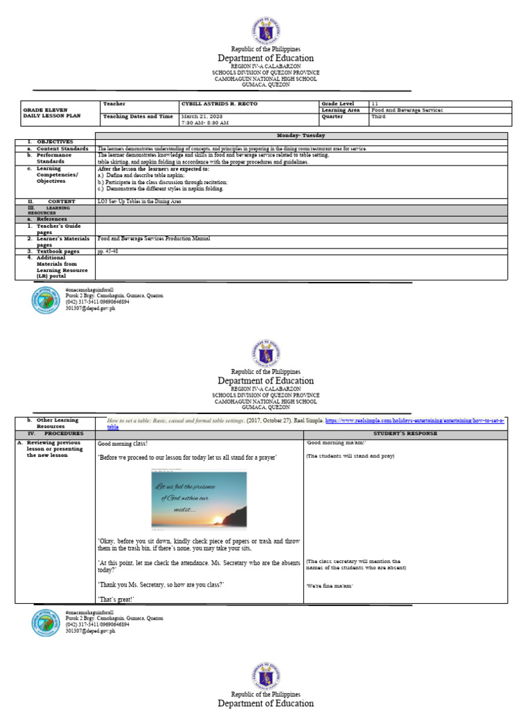 DLP March 21 | PDF | Learning | Teachers