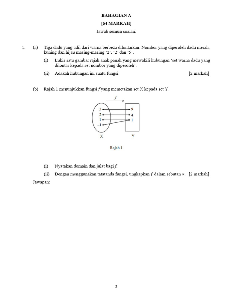 Bahagian A (64 MARKAH) | PDF