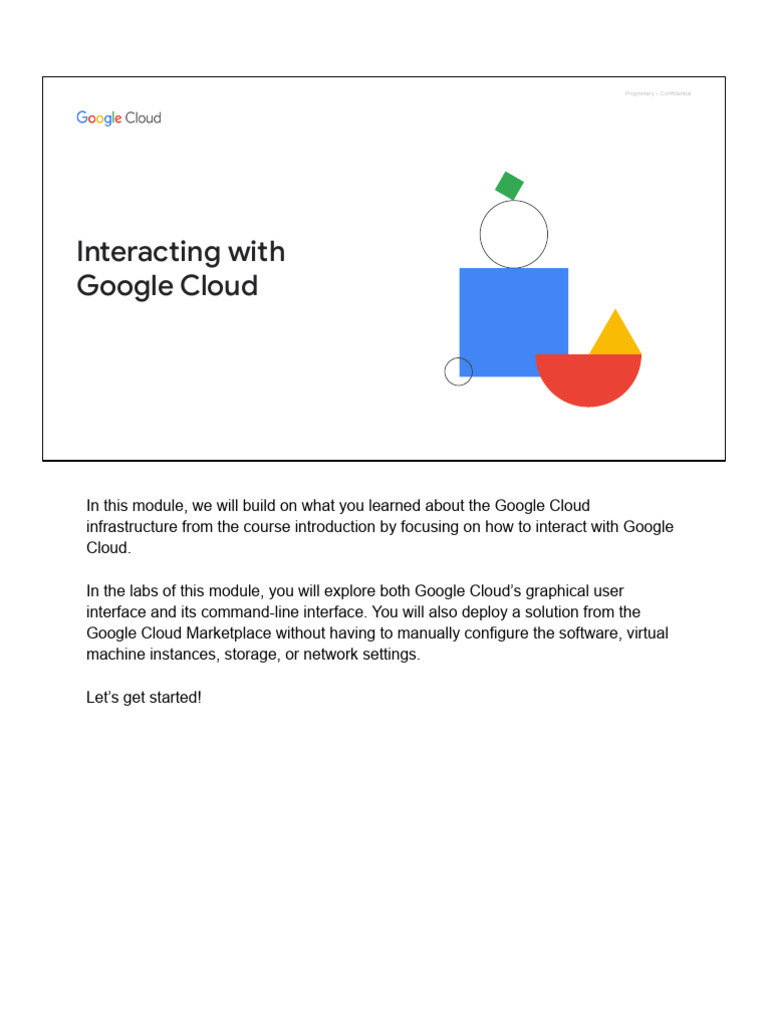 01 Interacting With Google Cloud | PDF | Command Line Interface | Shell (Computing)
