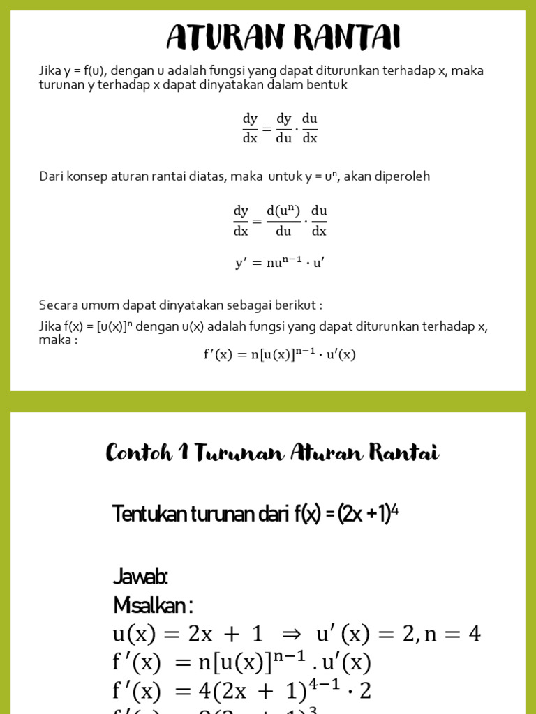 Aturan Rantai Turunan | PDF