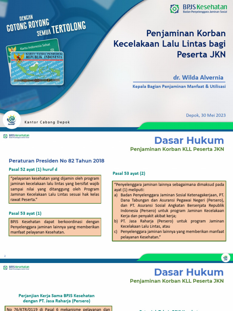 Sosialisasi Pasien KLL Dengan JKN | PDF