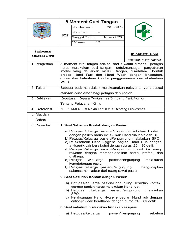 Panduan Cuci Tangan Puskesmas | PDF | Griya & Taman | Kesehatan Holistik