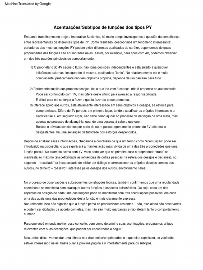 Psychosophy Subtypes 1 | PDF | Pensamento | Atitude (Psicologia)