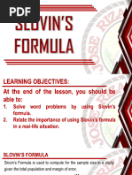 3 - Slovin's Formula - Pr2 | PDF | Sampling (Statistics) | Research Methods