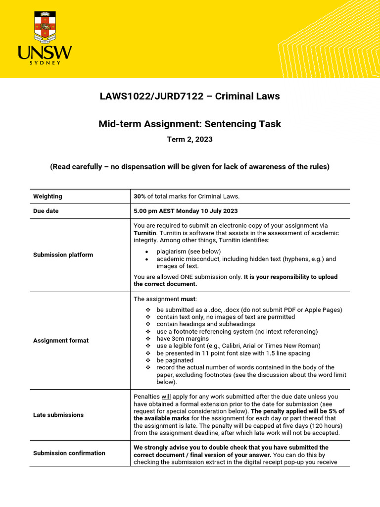 2023 T2 CL Mid-Term Assignment | PDF