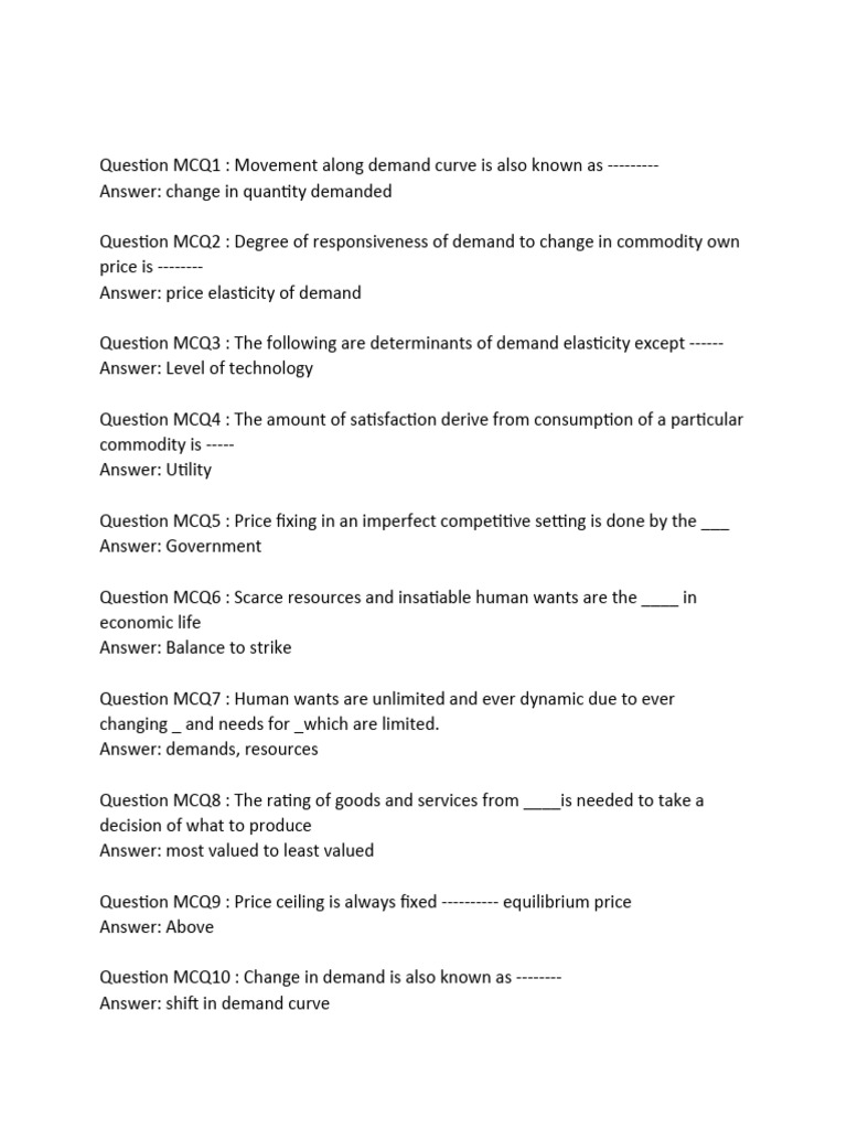 Key Economics Concepts and Definitions | PDF | Finance & Money Management