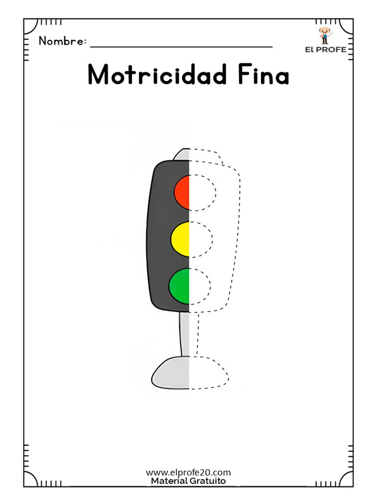 Fichas Motricidad Fina para Niños Trazos Elprofe20 | PDF