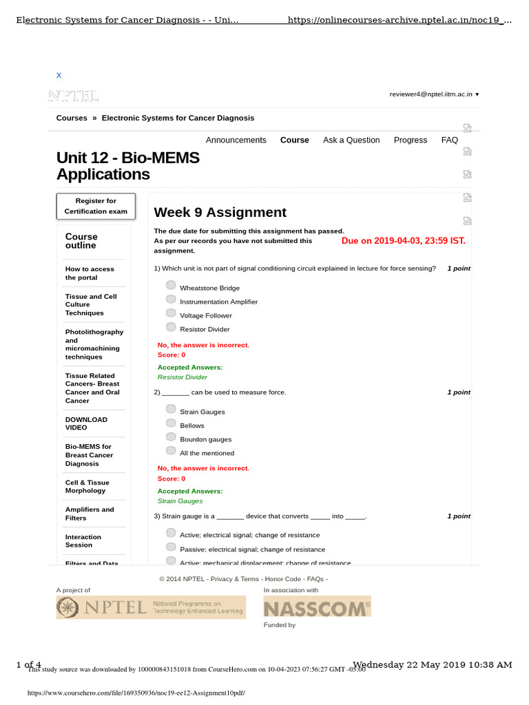 Noc19 Ee12 Assignment10 PDF | PDF