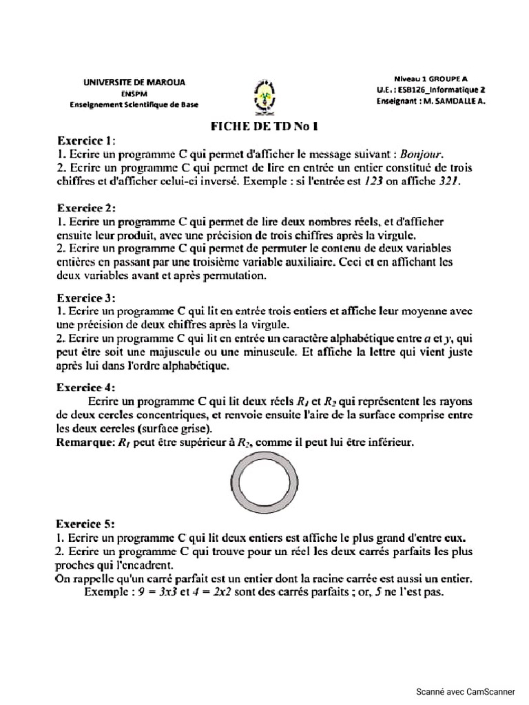 Élément de Correction TD Info 2 | PDF
