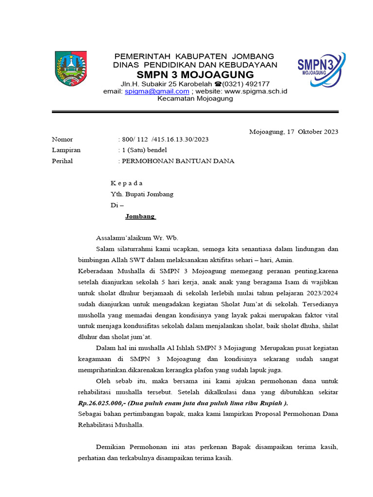 Proposal Rehab Musholla Lengkap Dengan RAB | PDF | Karier & Perkembangan | Kesehatan Holistik