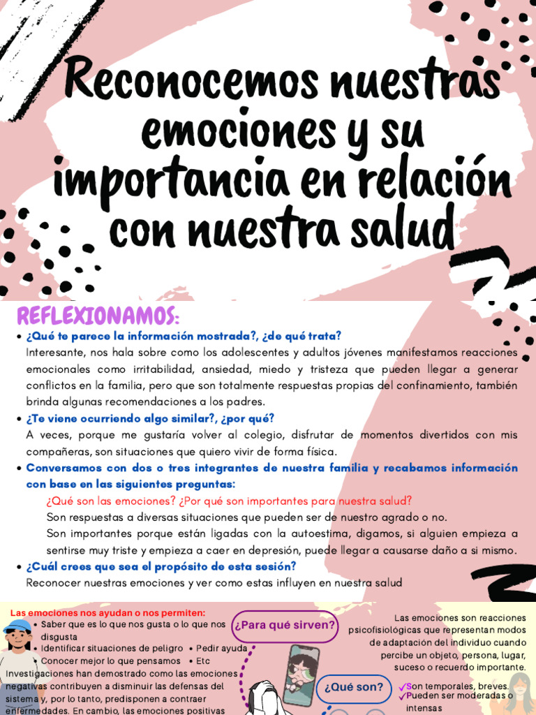 DPCC Semana 1 - Actividad Reconocemos Nuestras Emociones | PDF | Las emociones | Sicología