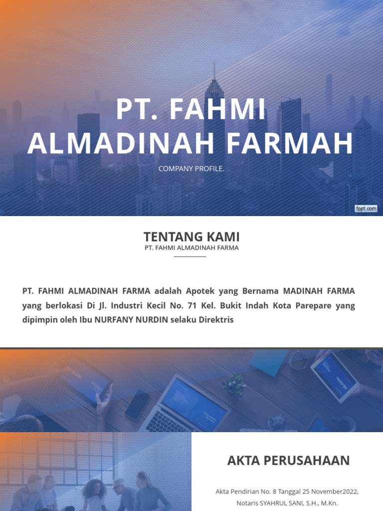 Company Profile PT Fahmi Almadinah Farma | PDF