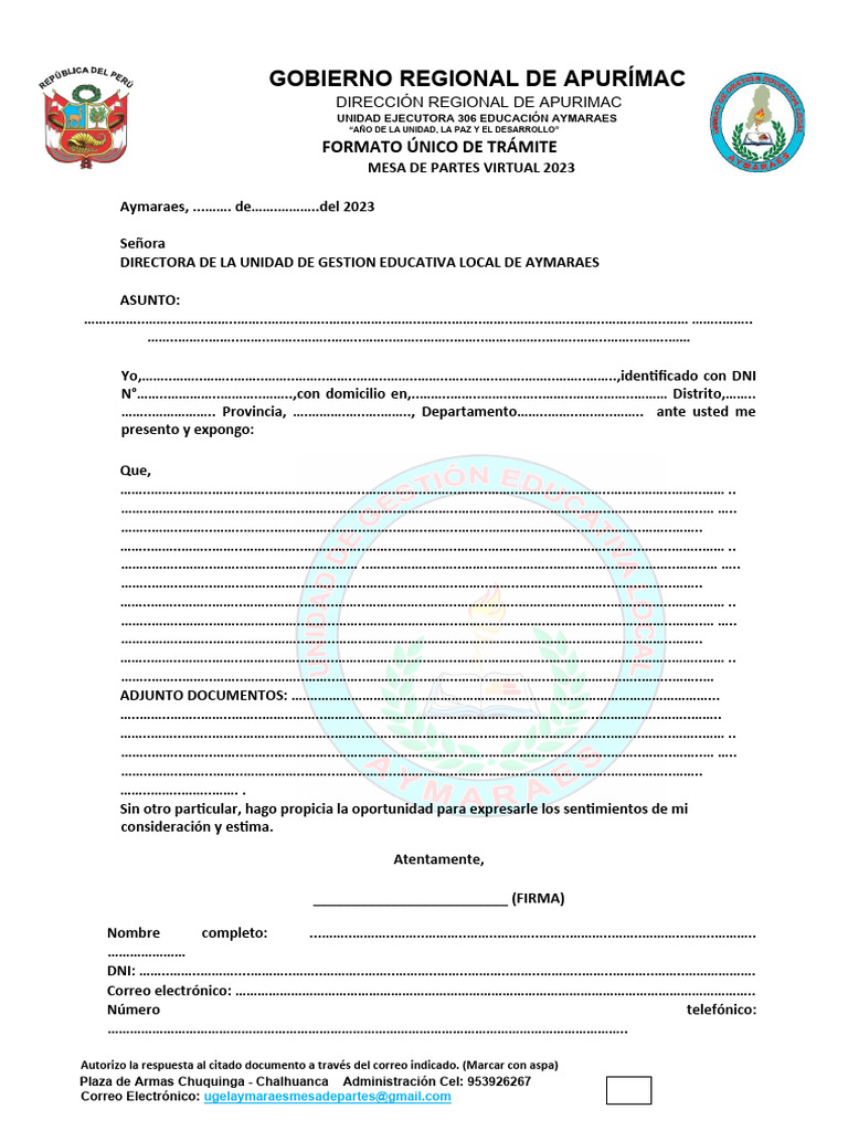 Fut Ugel Aymaraes 2023 | PDF