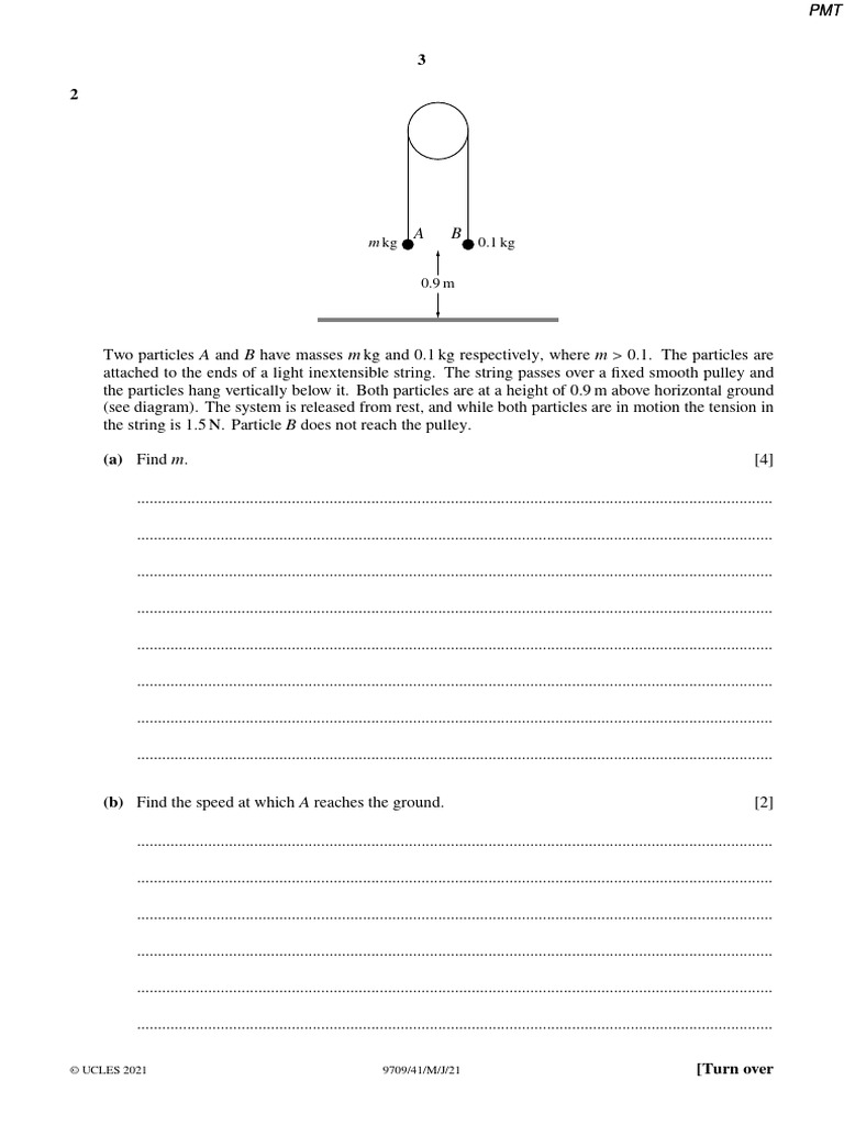 Mechanics 4 - QP | Download Free PDF | Physical Sciences | Mechanics