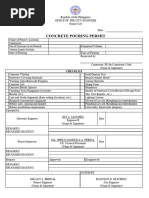 Pouring Permit | PDF | Concrete | Road