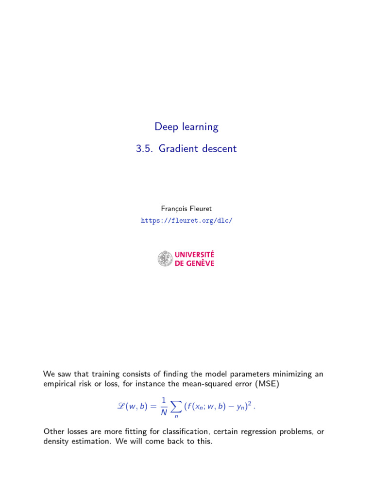 Gradient Descent As Quadratic Approximation Pdf Mean Squared Error Teaching Mathematics 