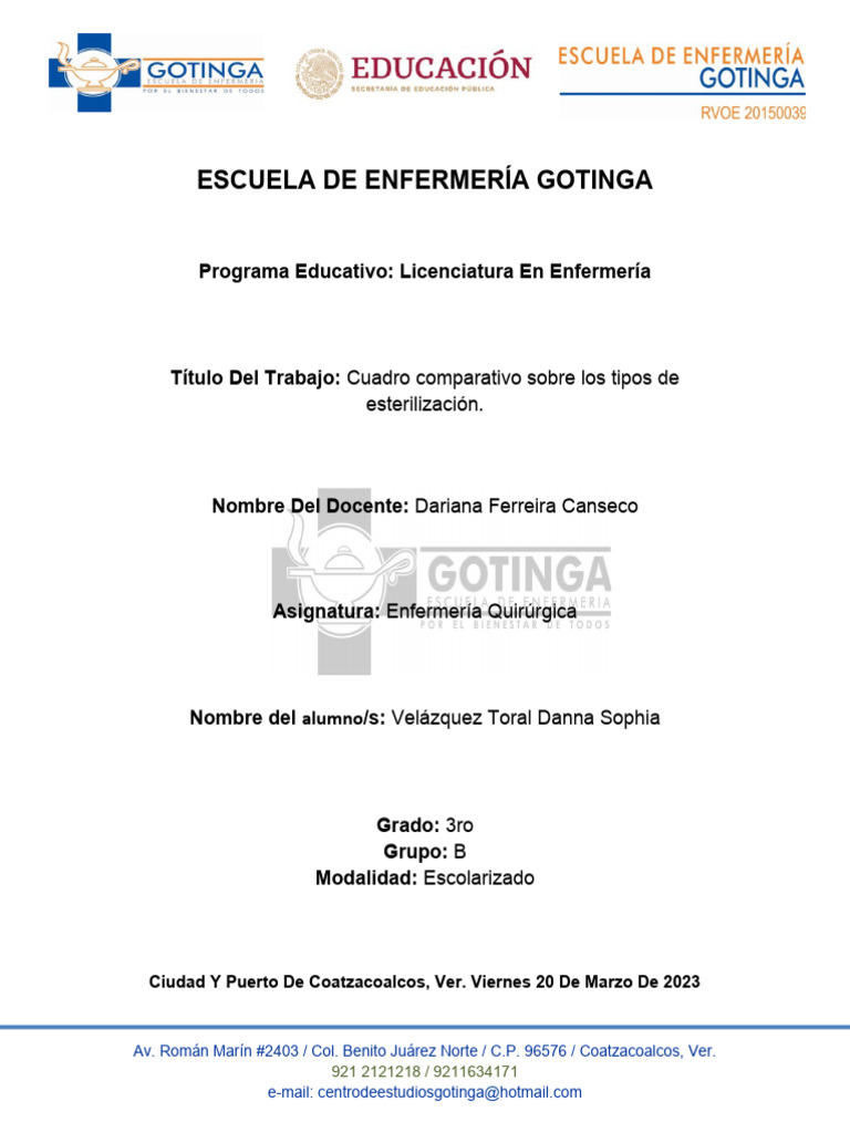 Cuadro Comparativo Enf QX | PDF