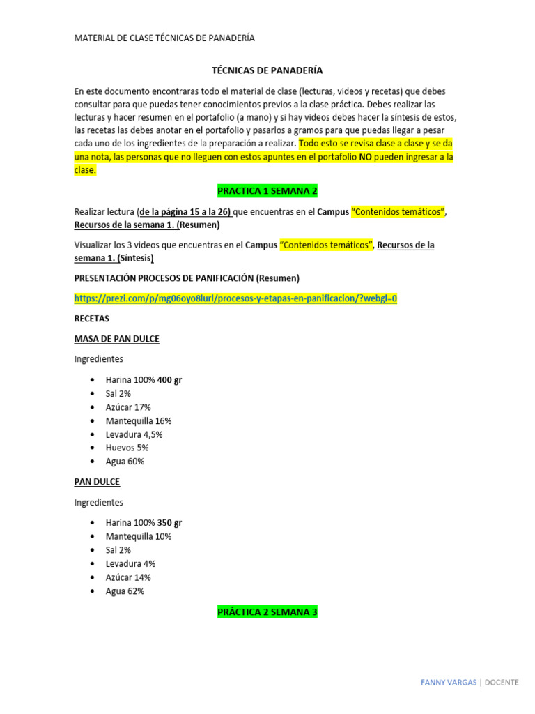 Material de Clases Tec Panaderia | PDF | Panes | Levadura