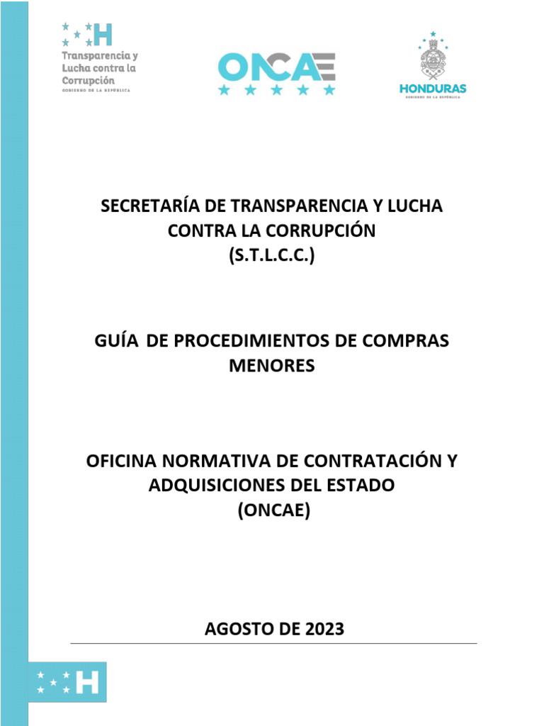 Guia Metodoloogica para Compras Menores 2023 | PDF | Presupuesto ...