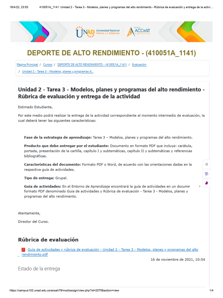 410051A - 1141 - Unidad 2 - Tarea 3 - Modelos, Planes y Programas Del ...