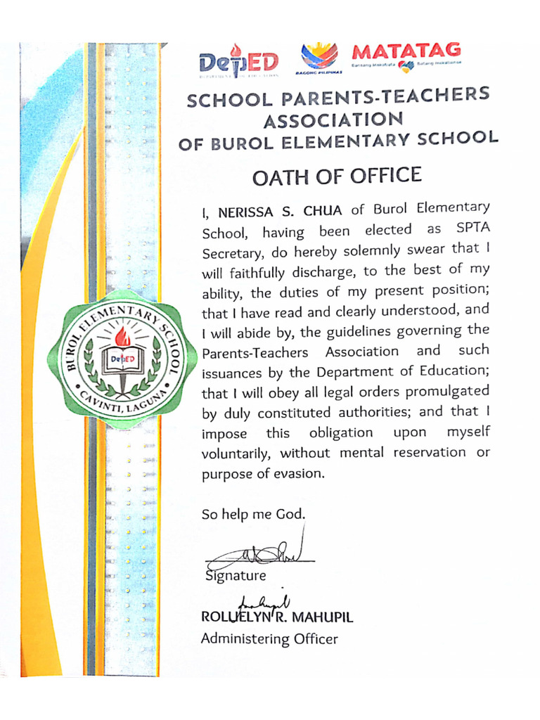 OATH of OFFICE | PDF