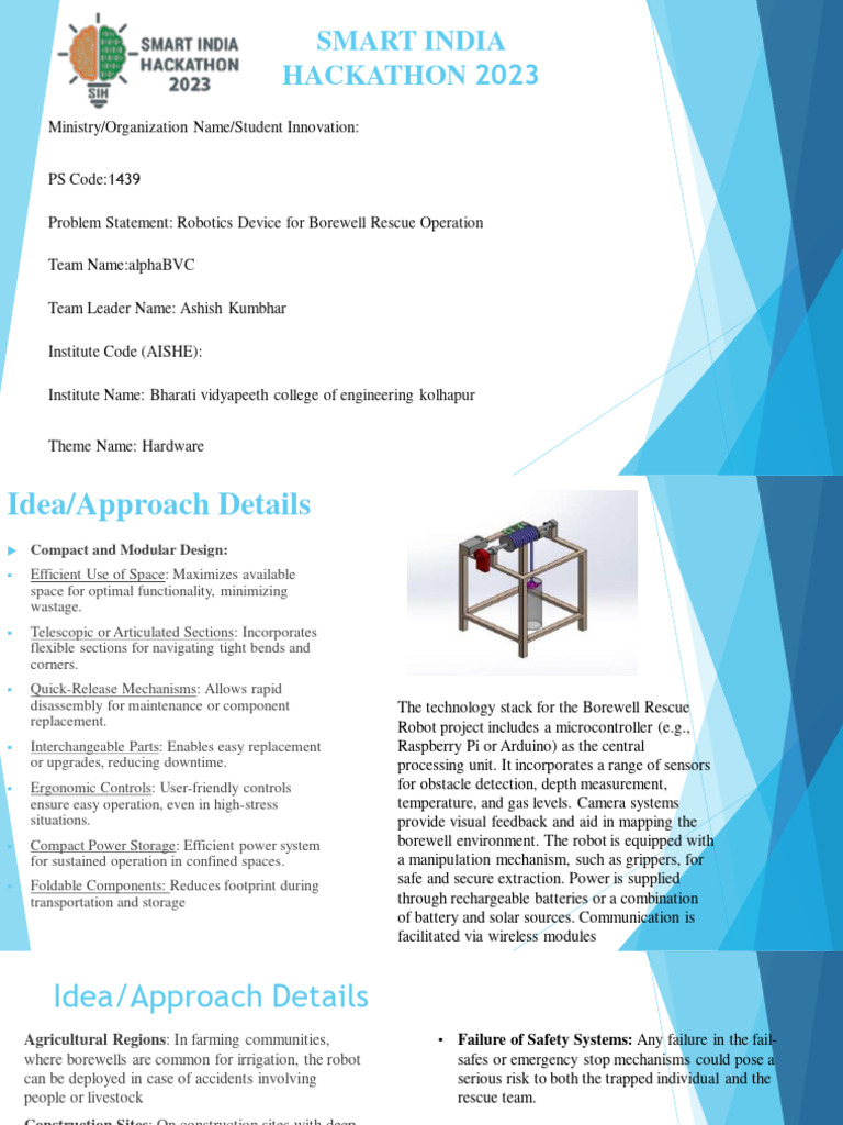 Smart India Hackathon 2023 | PDF | Robot | Robotics