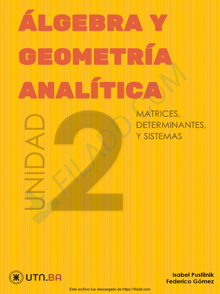 AGA Virtual: Álgebra y Matrices | PDF | Matriz (Matemáticas) | Determinante